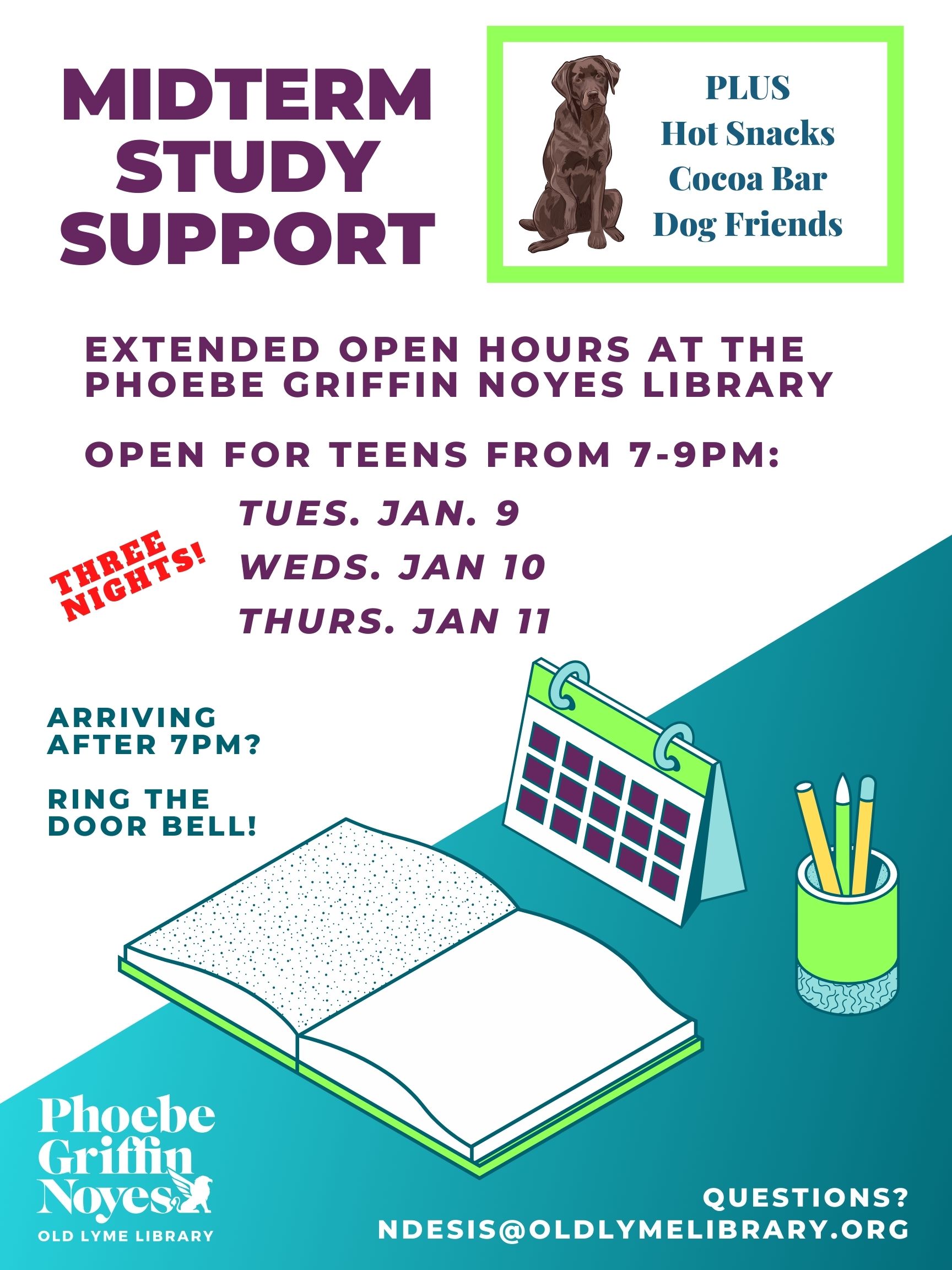 Midterm Exam Week: Extended Library Hours for High Schoolers - January ...