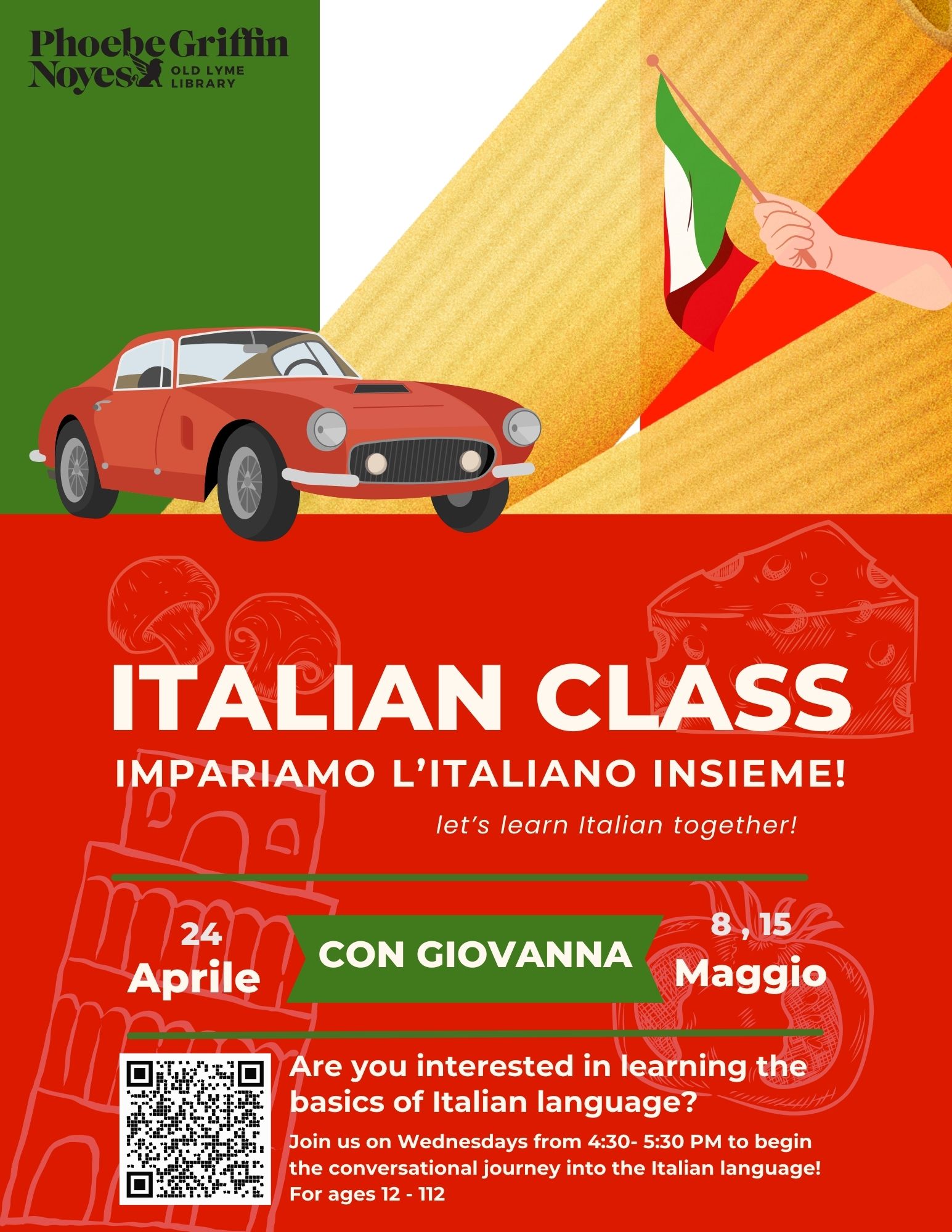 Italian Conversation Class – Wednesday, May 15, from 4:30 – 5:30pm ...