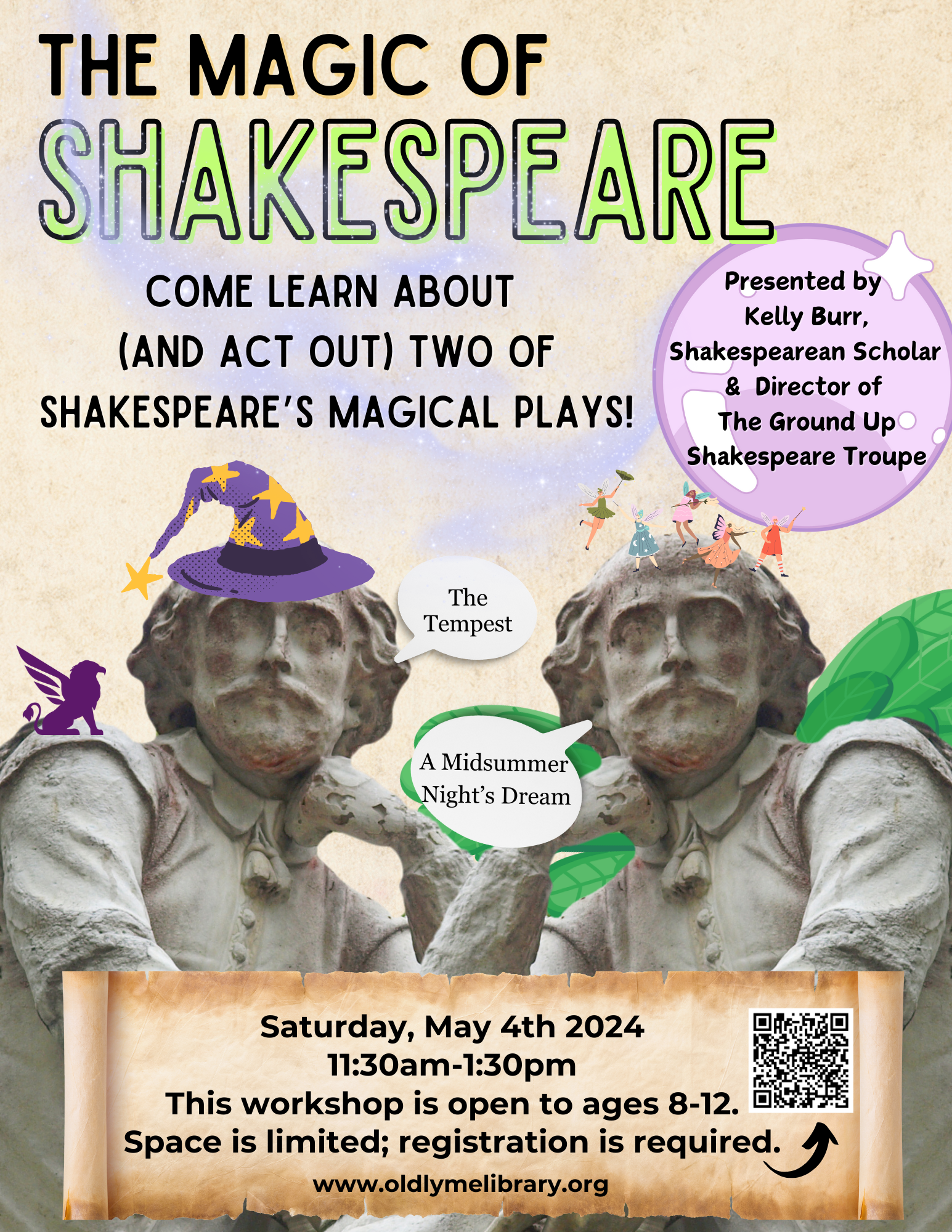 The Magic of Shakespeare – Saturday, May 4 at 11:30am - Old Lyme Phoebe ...