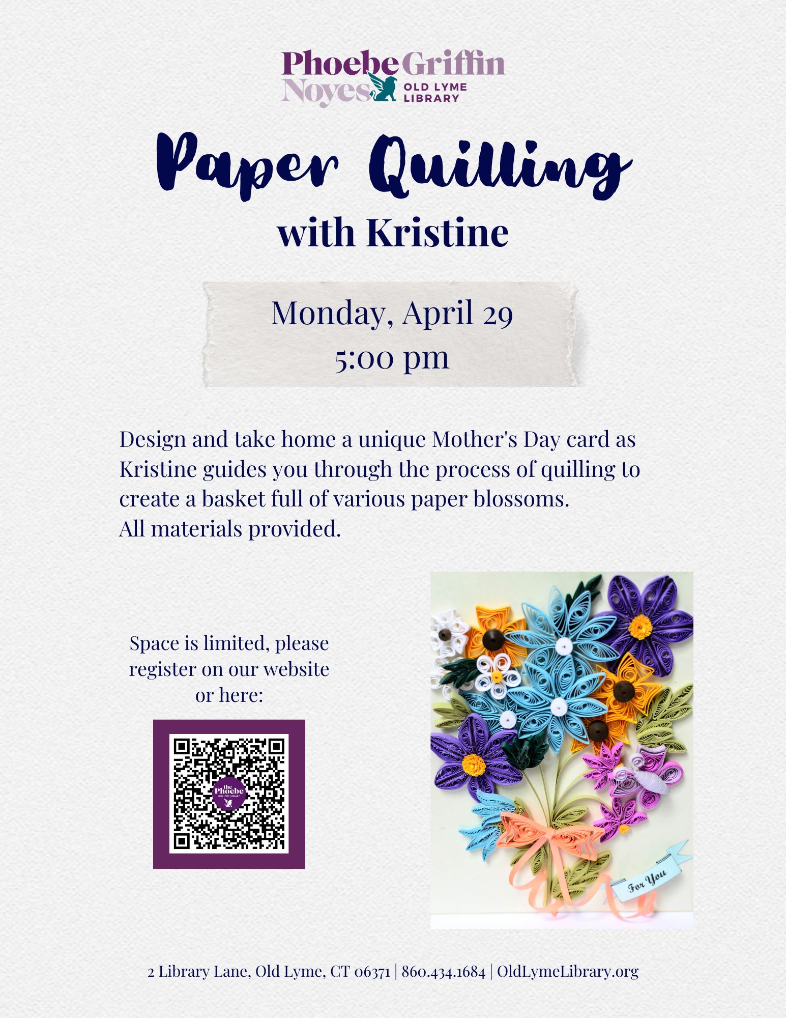 Paper Quilling with Kristine - Monday, April 29 at 5:00pmOld Lyme ...