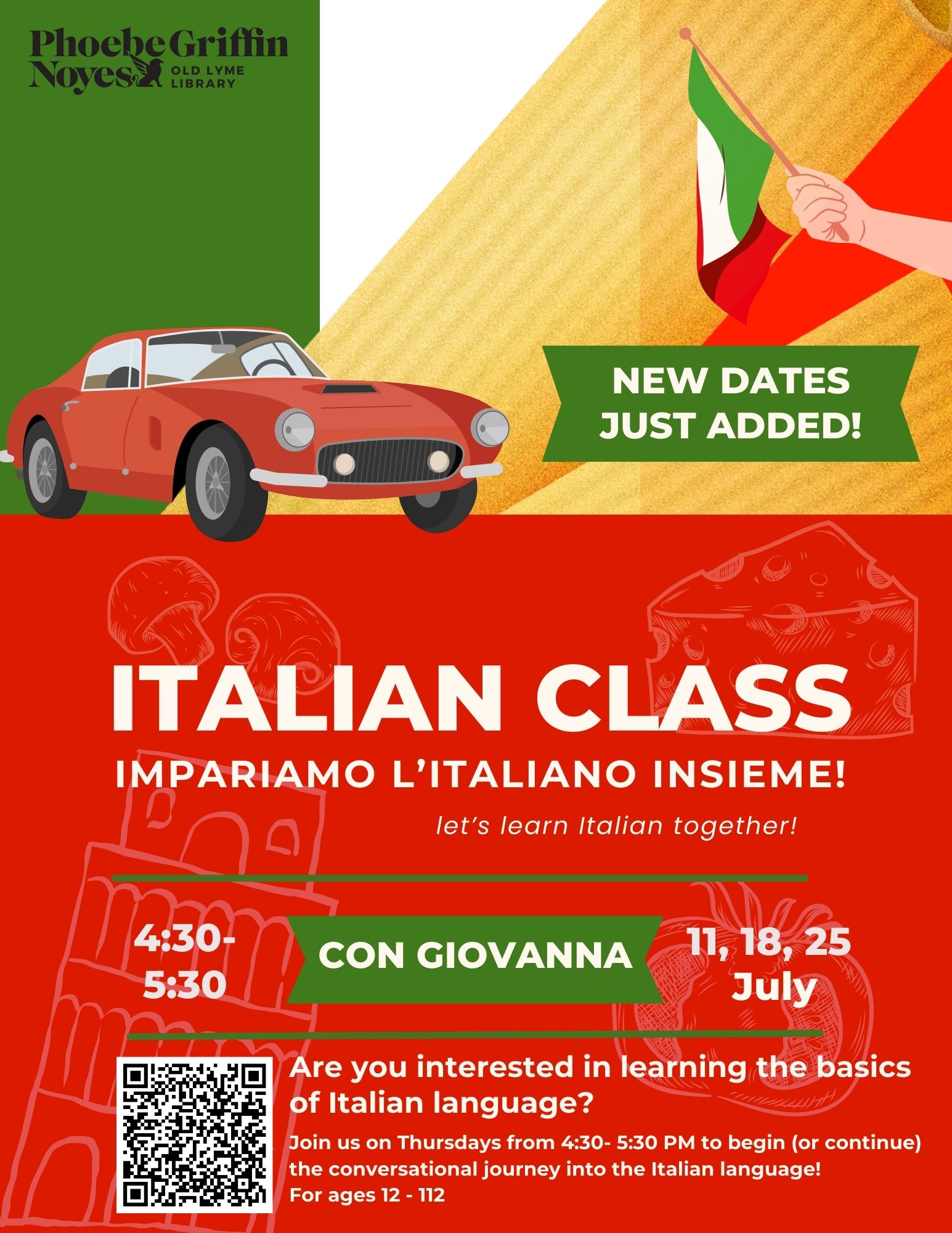 Italian Conversation Class with Giovanna – Thursday, July 25 at 4:30pm ...