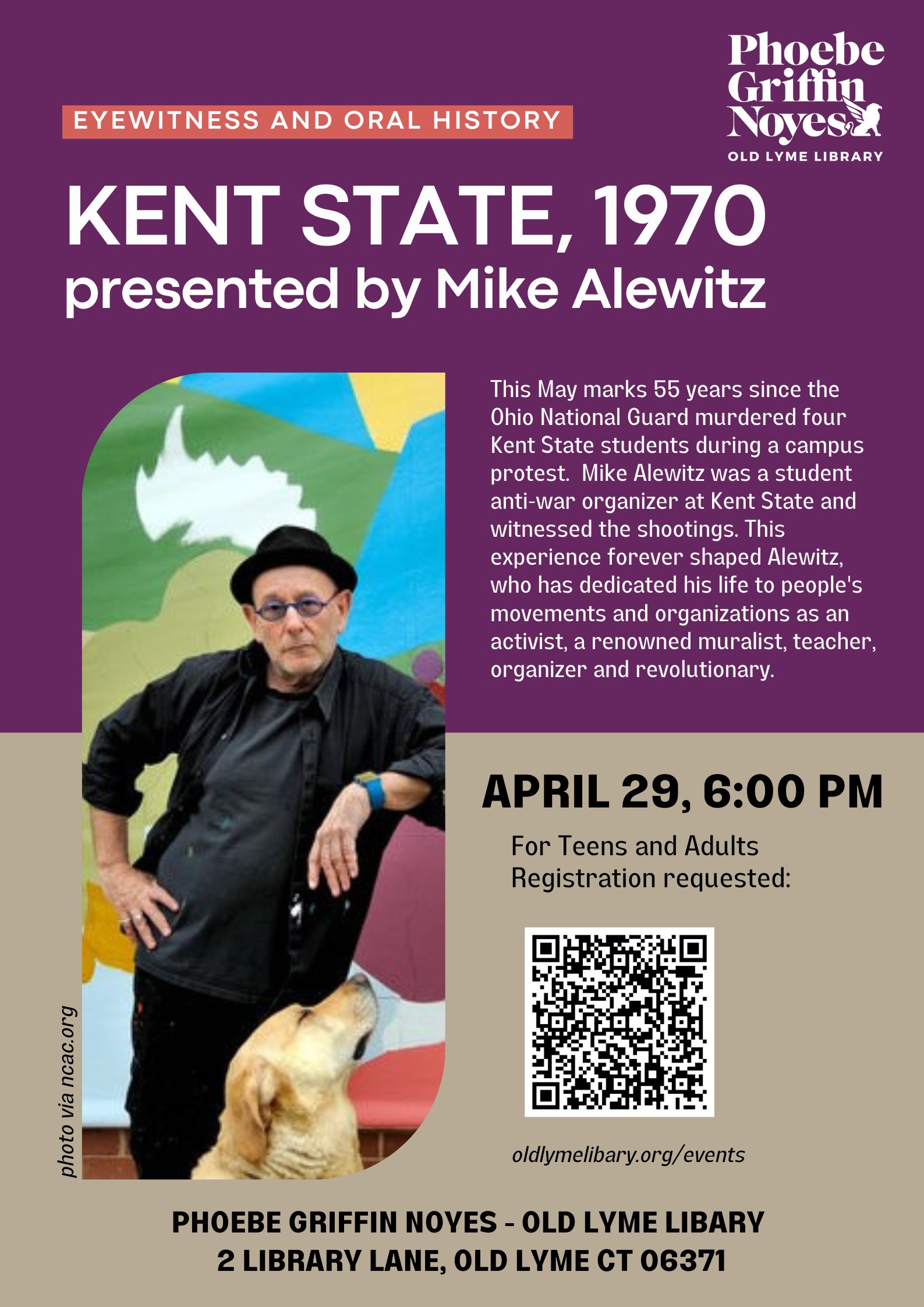 Oral History: Kent State, 1970 Presented by Mike Alewitz – Tuesday ...