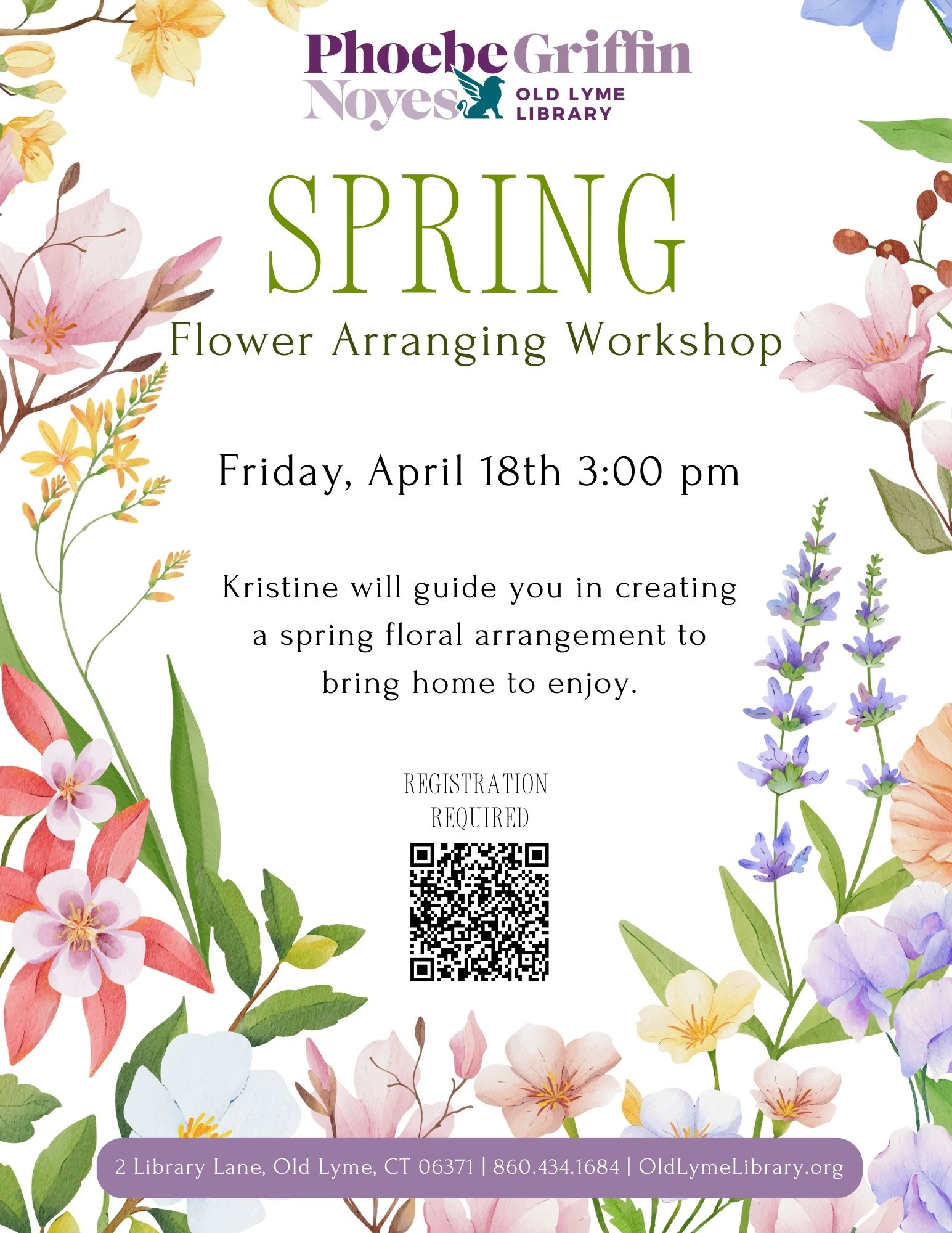 Flower Arranging with Kristine – Friday, April 18 at 3:00pm - Old Lyme ...